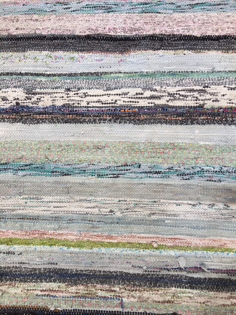 Striped Rag Runner Rug Vintage Runner Rug Hallway Runner - Etsy