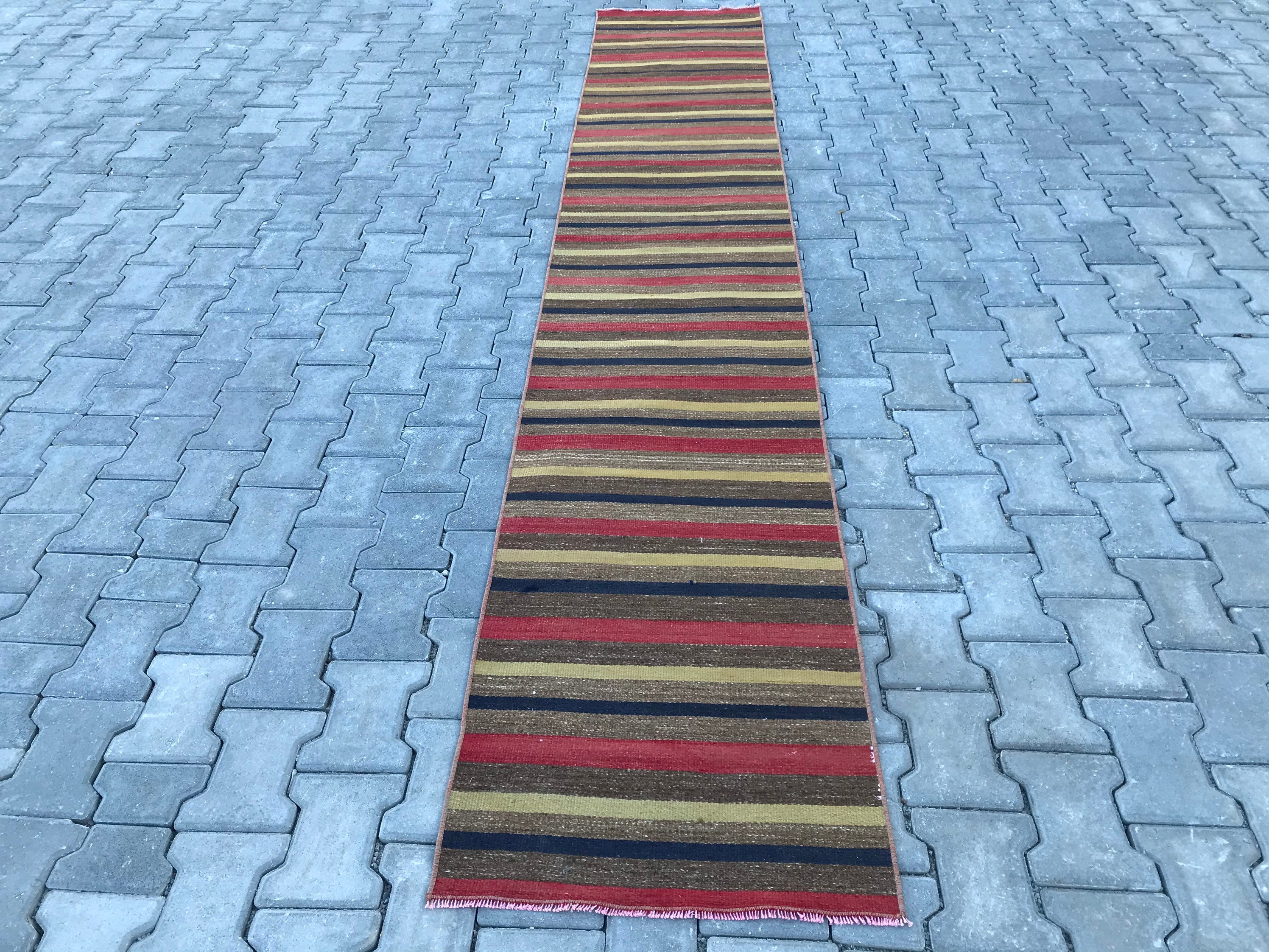 Vintage Runner Rug Striped Runner Rug Colorful Runner Rug - Etsy UK