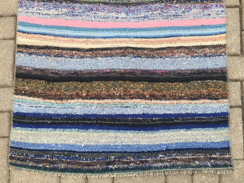 Multicolor Striped Small Rug Rag Door Mat Rug Small Rag - Etsy