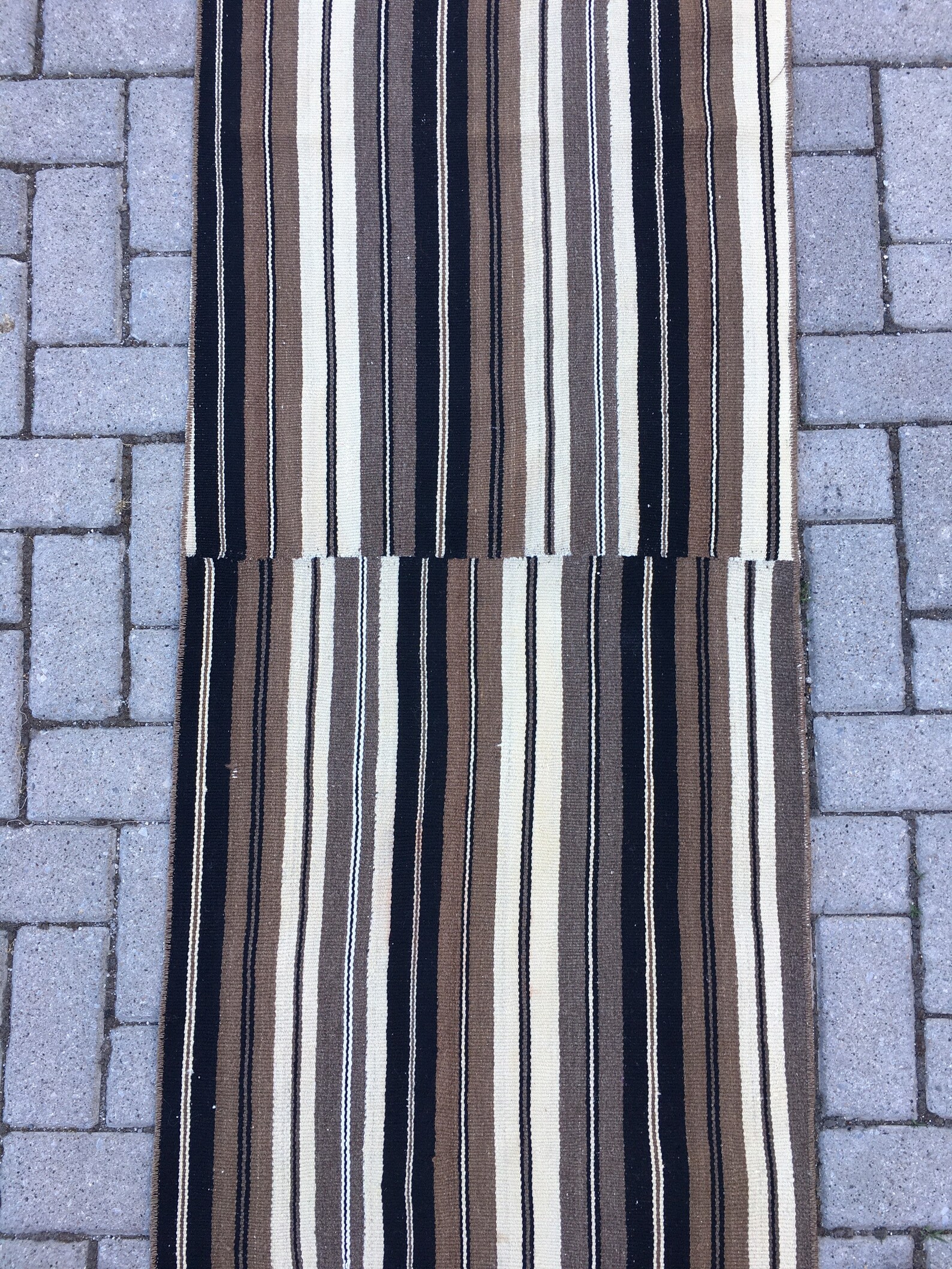 Long Striped Runner Rug Farmhouse Runner Rug Stair Runner | Etsy