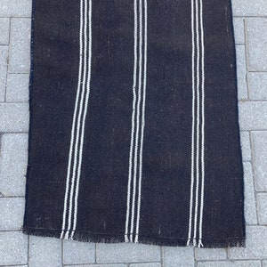 Mid Century Modern Runner Rug , Organic goat Hair Runner Rug , Minimal ...