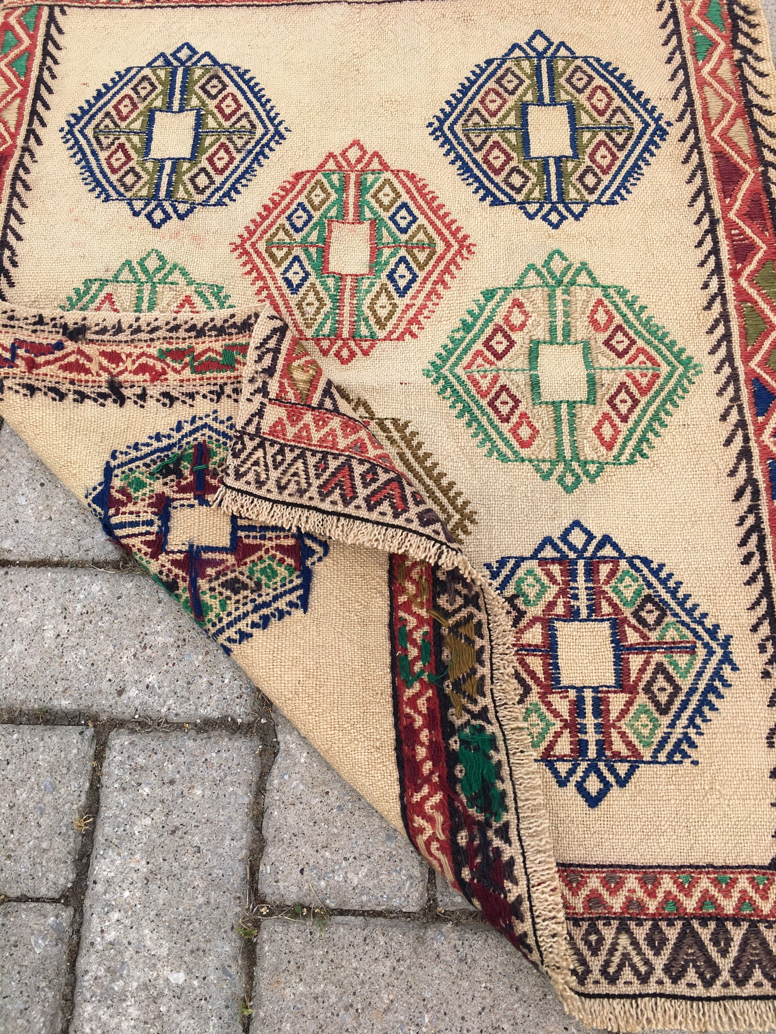 Vintage Embroidered Small Kilim Rug Bohemian Small Rug | Etsy