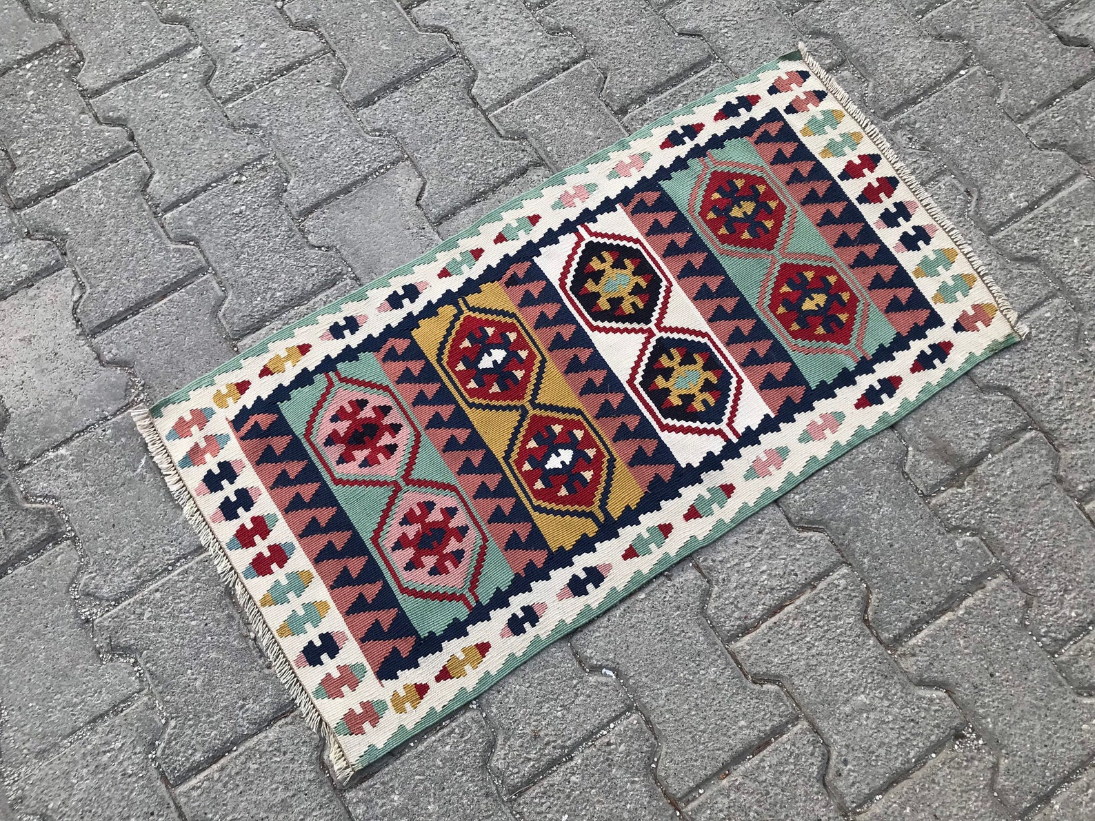 Colorful Small Rug Handmade Small Rug Bath Mat Rug Door - Etsy