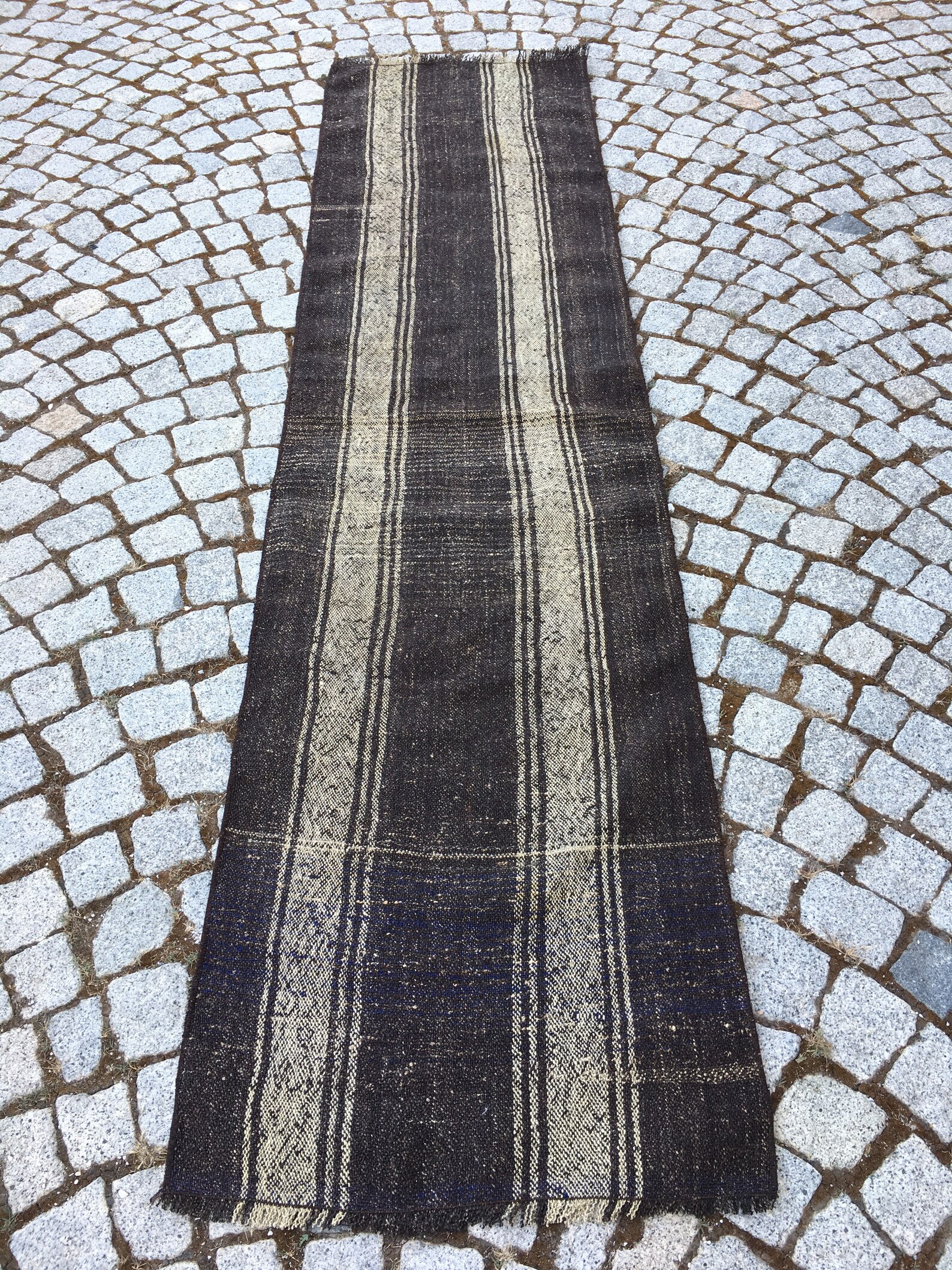 Black Runner Rug Organic goat Hair Runner Rug Mid - Etsy