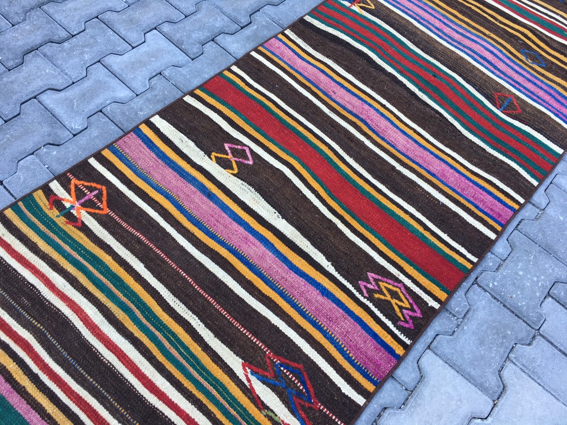 Colorful Runner Rug Striped Runner Rug Hallway Runner Rug - Etsy