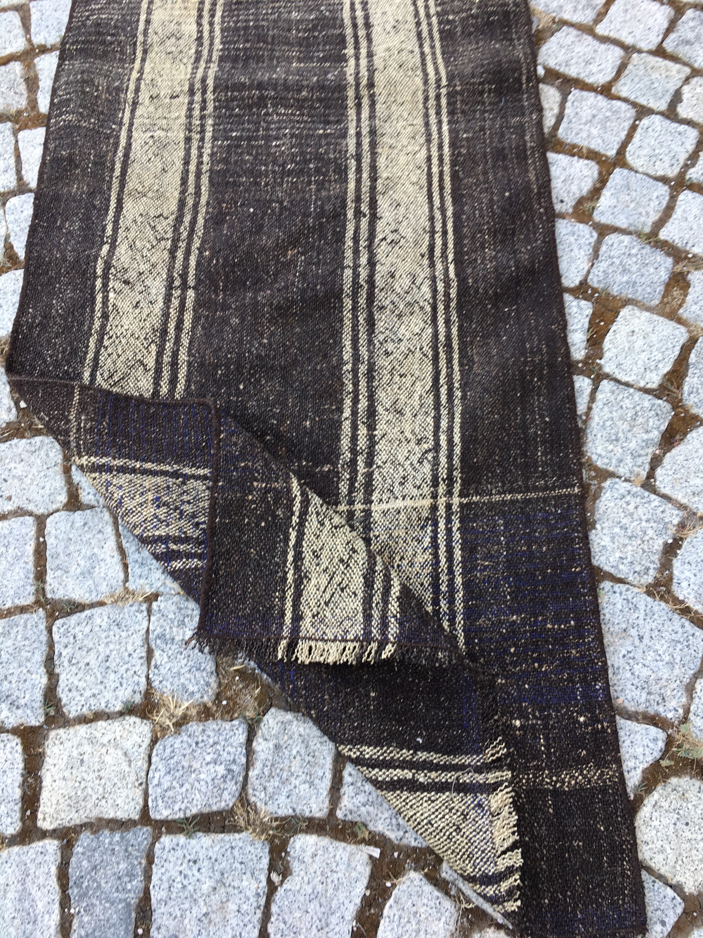 Black Runner Rug Organic goat Hair Runner Rug Mid - Etsy