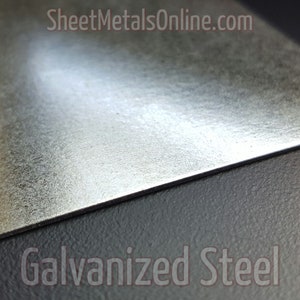 Galvanized Steel Sheet Metal 16 Gauge 0.0635" - Etsy