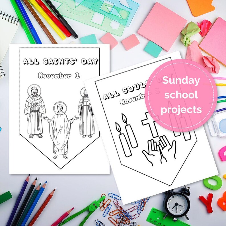 Catholic Halloween DIGITAL Download Print at Home Children's Coloring ...