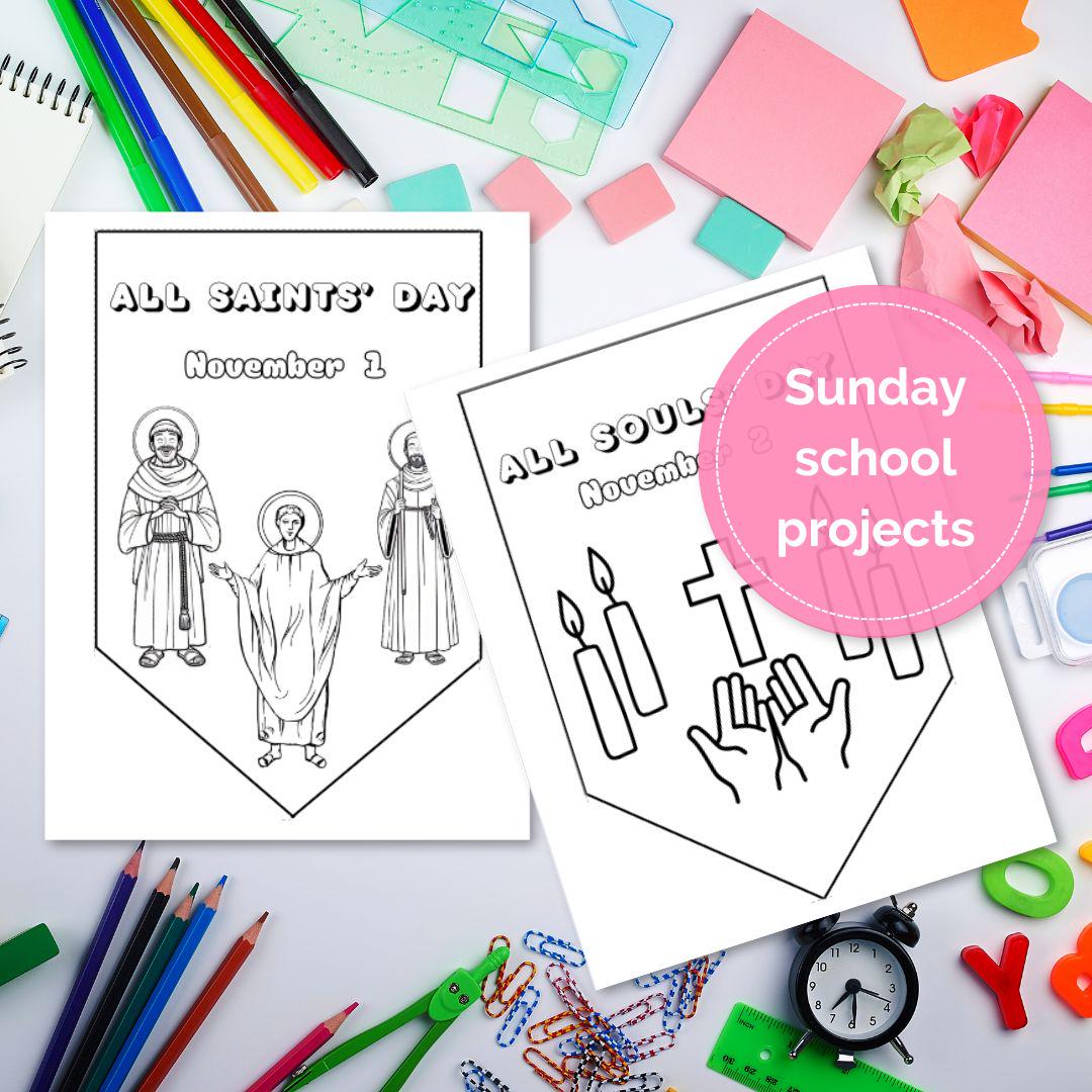 Catholic Halloween DIGITAL Download Print at Home Children's Coloring ...