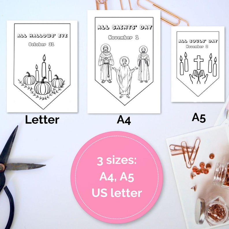 Catholic Halloween DIGITAL Download Print at Home Children's Coloring ...