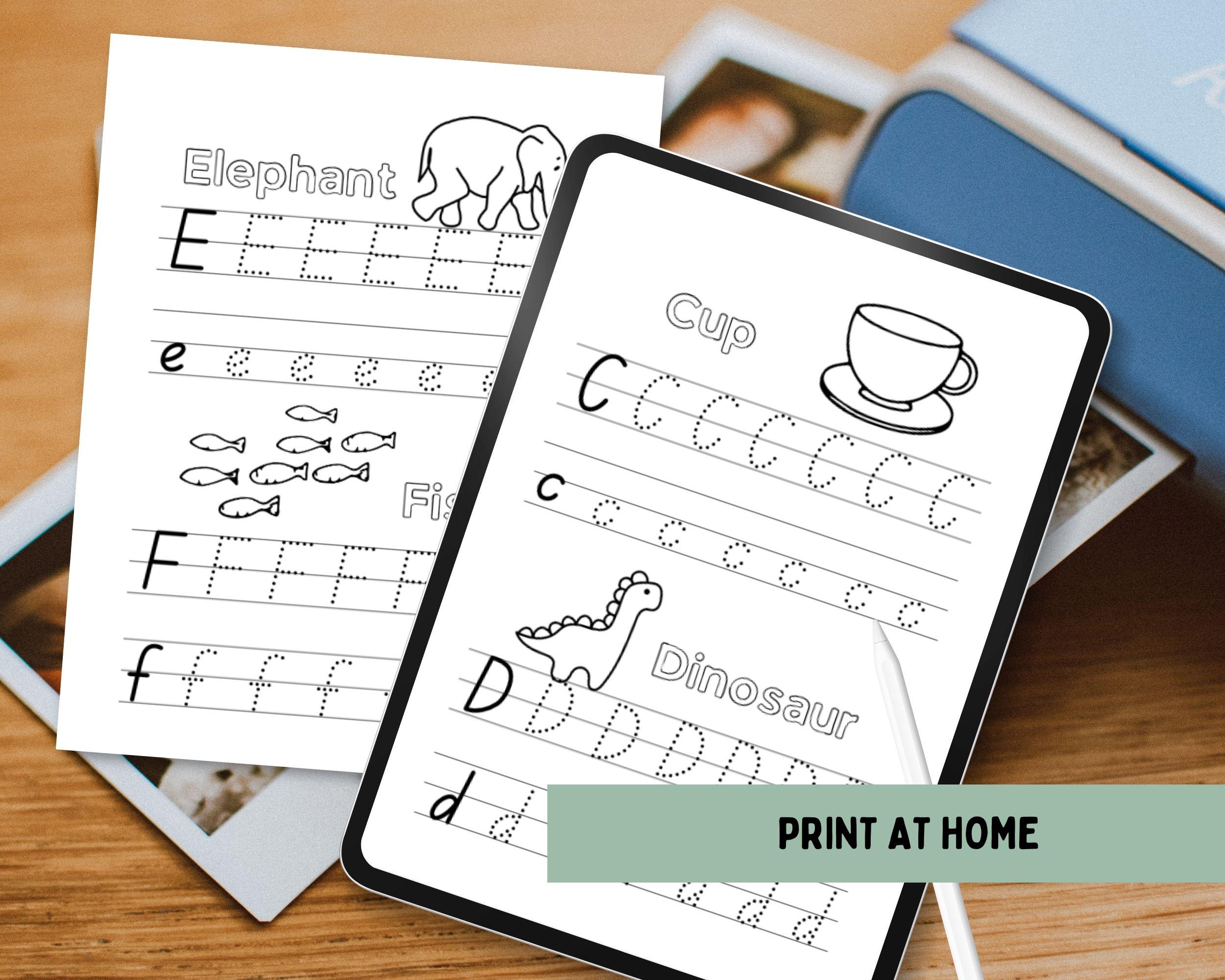 Alphabet Tracing Pages, Upper and Lower Case Letters, Words to Trace ...