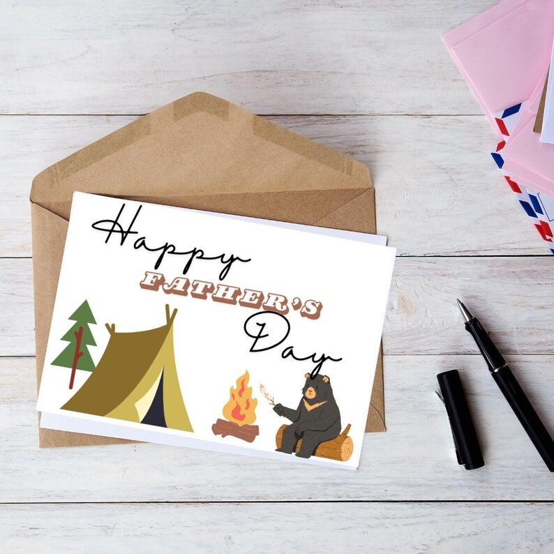 Printable Fathers Day Card, Instant Download, Camping - Etsy