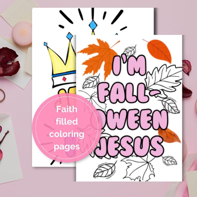 Christian Fall Coloring Pages for Kids, Thanksgiving Activity (digital ...