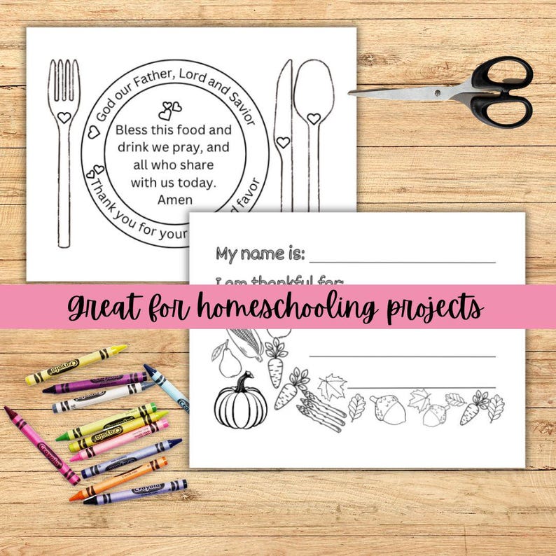 Catholic Thanksgiving Coloring Page Placemats (digital Download) - Etsy