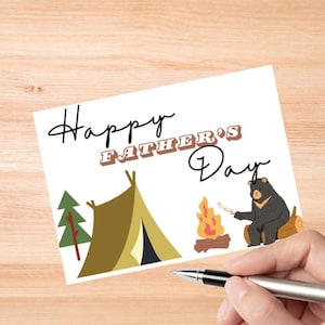 Printable Fathers Day Card, Instant Download, Camping - Etsy