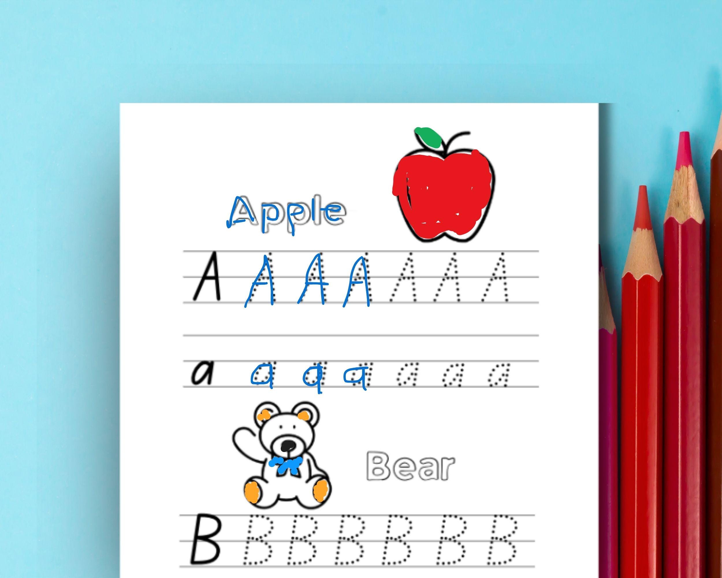 Alphabet Tracing Pages, Upper and Lower Case Letters, Words to Trace ...
