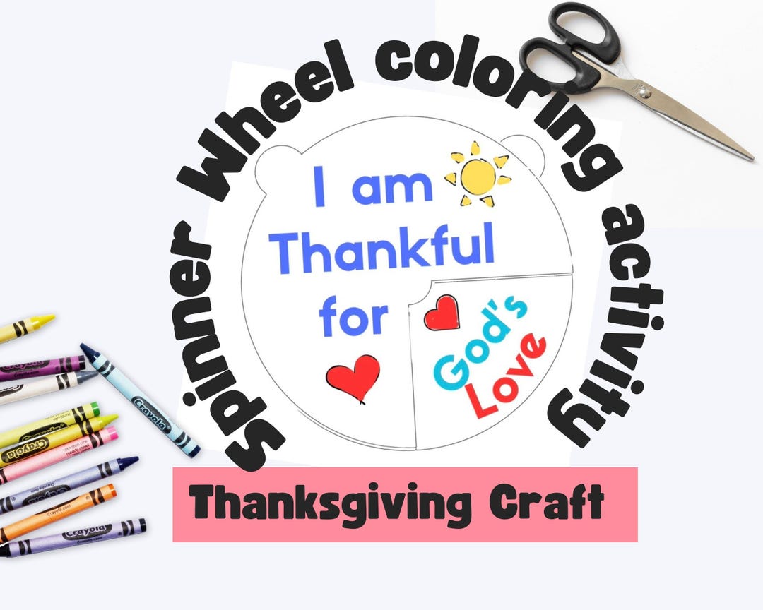 Thanksgiving Spinner Wheel Coloring Craft (digital Download) - Etsy