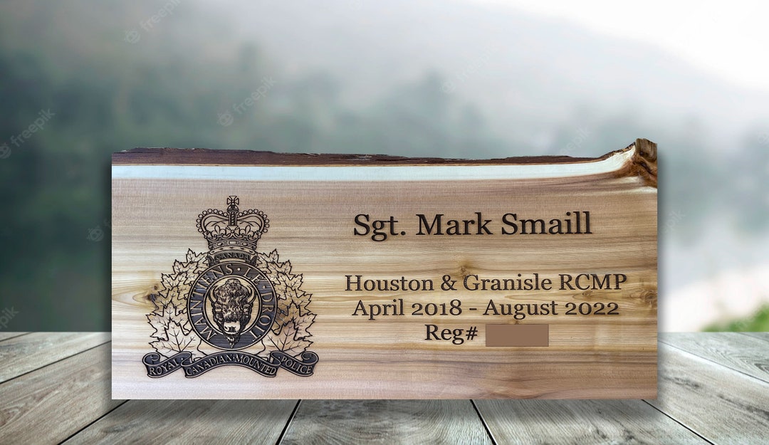 Engraved RCMP Plaque - Personalized - Etsy