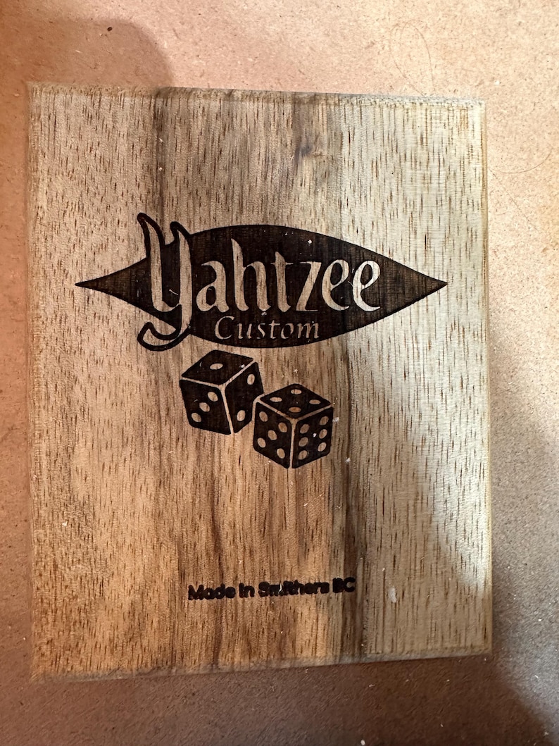 Custom Hard Wood Yahtzee - Etsy