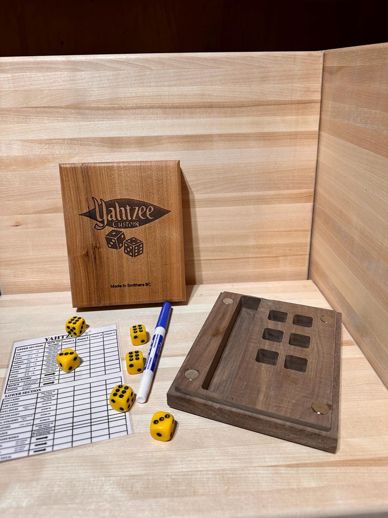 Custom Hard Wood Yahtzee - Etsy