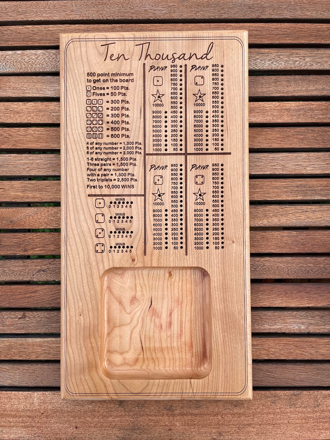 Farkle Game Board Without Dice or Pegs - Etsy