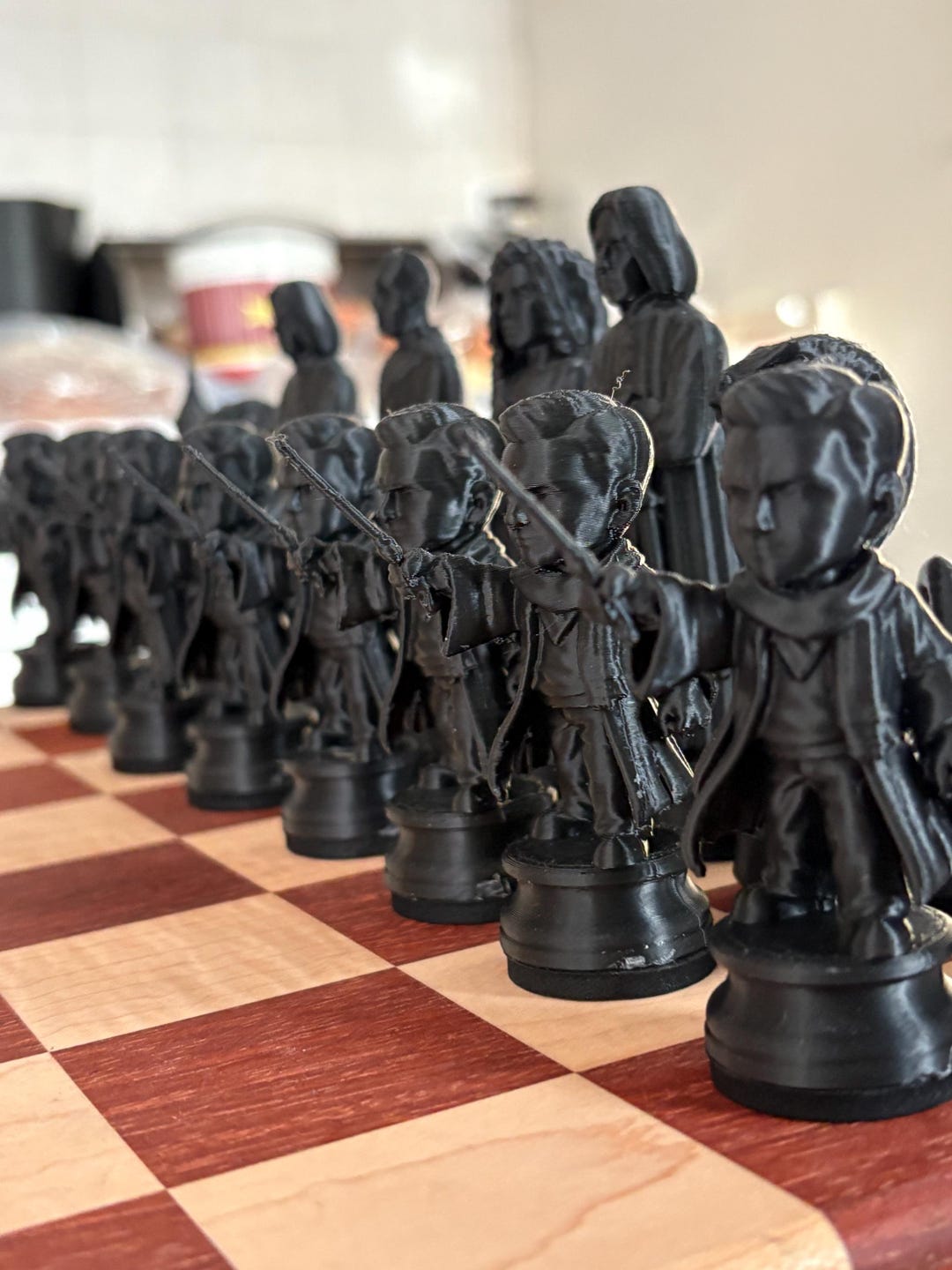 Wizarding Chess Set – Handcrafted Hardwood Board & Magical Castle ...