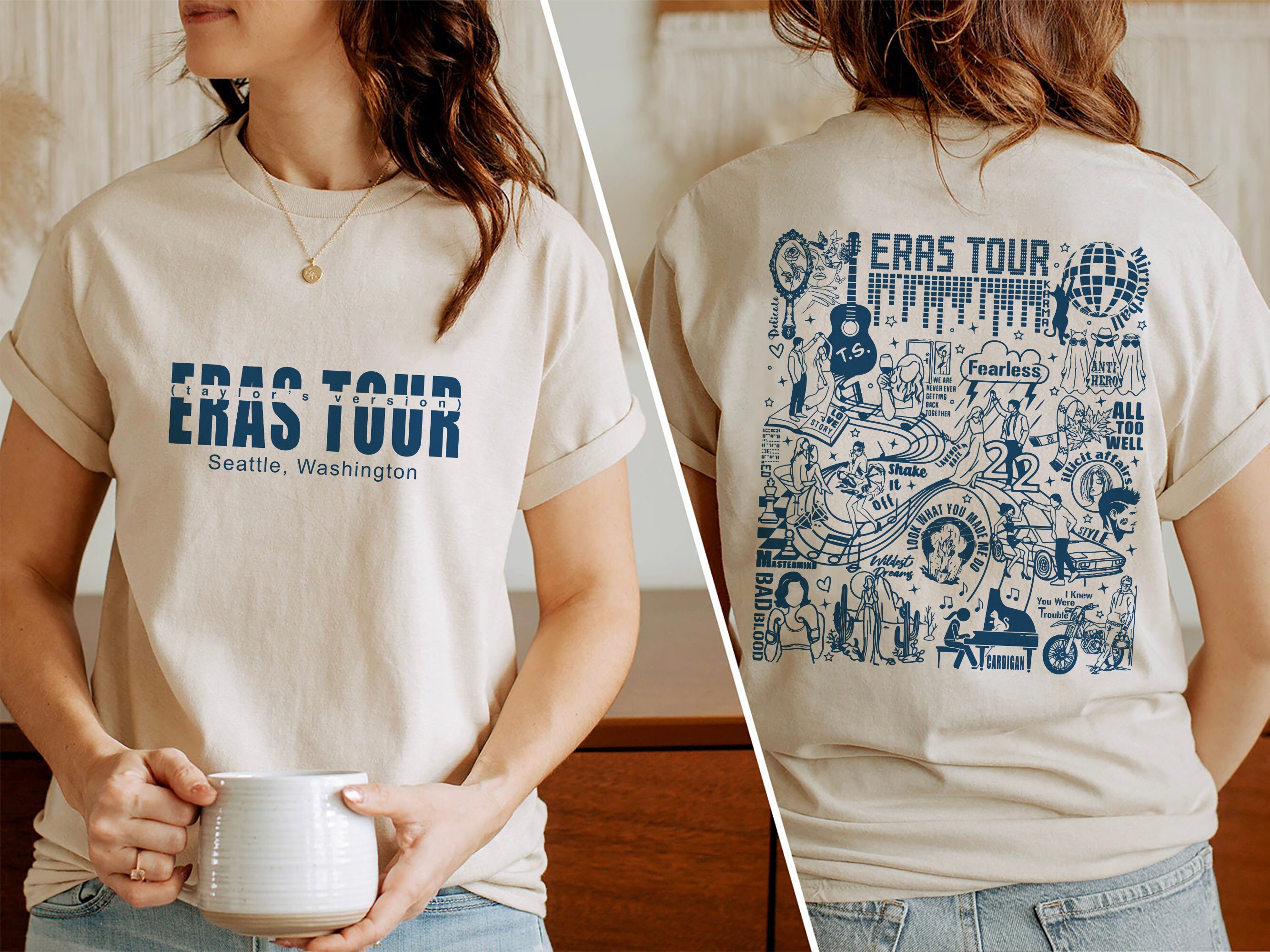 Seattle Washington Eras Tour Taylors Version Shirt, Eras Tour Merch ...