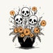 Fall Skeleton Png, Skull Clipart, Fall Sublimation Png, Autumn Png ...