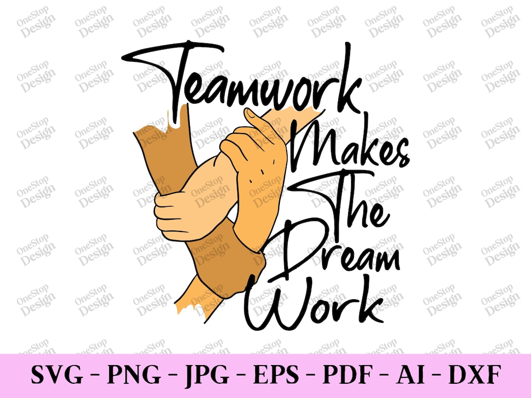 Teamwork Makes the Dream Work, Office Wall Art, Motivational Quote ...