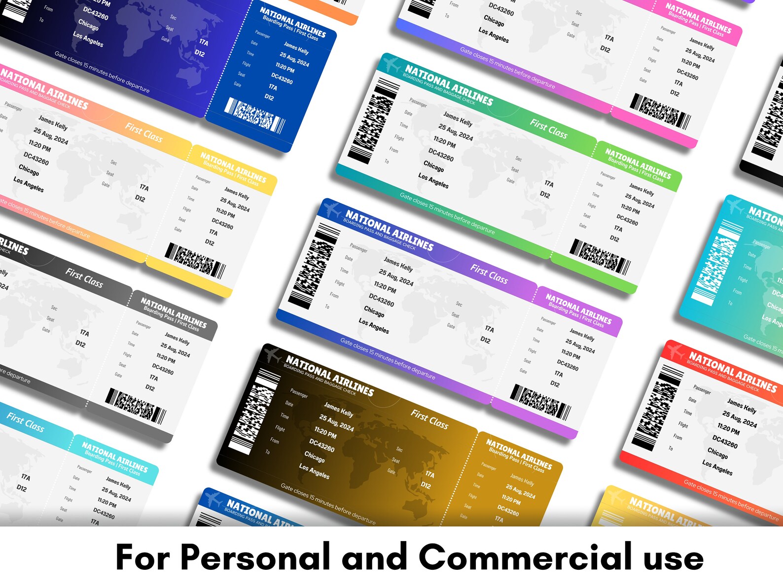 Customizable Boarding Pass Template, Editable Canva Template, Easy to ...