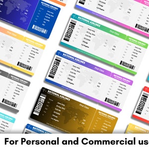 Customizable Boarding Pass Template, Editable Canva Template, Easy to ...