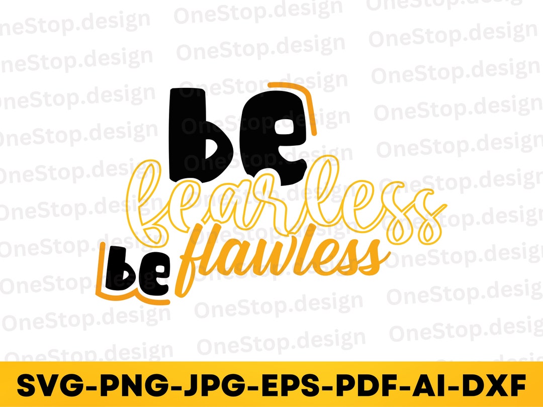 Be Fearless Be Flawless Svg, Workout Motivation Svg, Instant Download ...