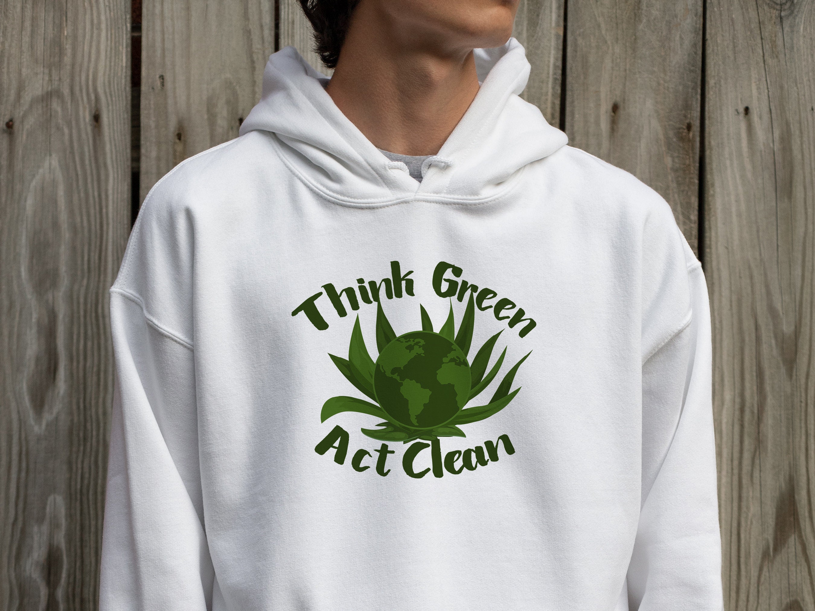 Think Green Act Clean Svg Earth Day Svg Recycle Svg Global - Etsy