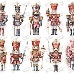 Watercolor Nutcracker Clipart, Christmas Bundle, Commercial Use ...