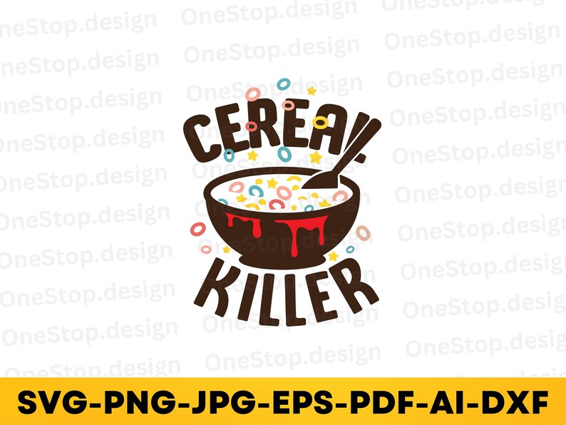 Cereal Killer Svg Halloween Kids Svg Scream Svg Kids Cereal - Etsy