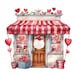 Watercolor Valentine Candy Shop Clipart, Valentines Day Png, Romantic ...