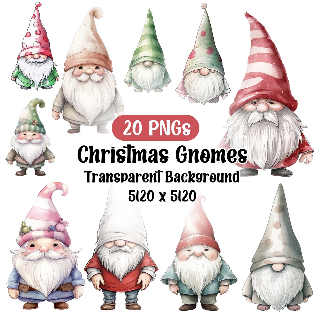 Christmas Gnome Clipart Bundle, Holiday Bundle Png, Christmas Bundle ...