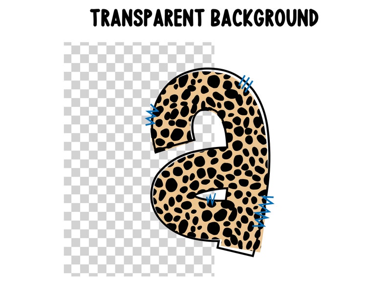 Leopard Print Doodle Alphabet Png Doodle Letters Png Doodle - Etsy