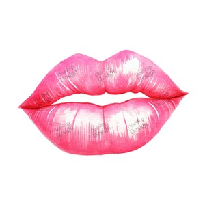 Watercolor Lips Clipart, Romantic Clipart, Love Valentine Png ...