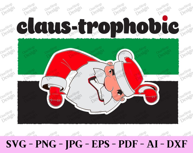 Buff Santa Claus SVG Funny Christmas SVG Funny Xmas Svg Merry Christmas ...