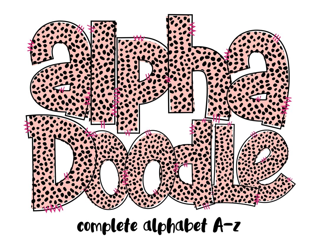 Leopard Font Doodle, Alpha Doodle, Cheetah Font Png, Animal Font Png ...