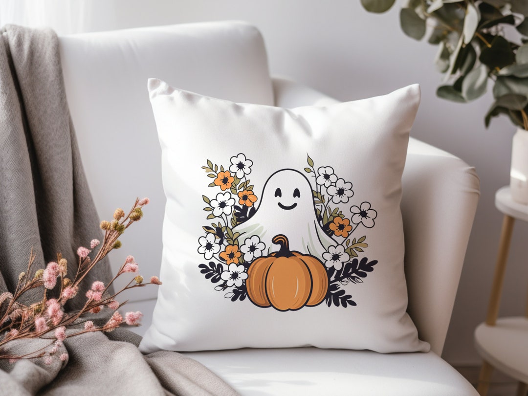 Fall Ghost Clipart, Ghost Fall Decor, Autumn Sublimation Png, Halloween ...