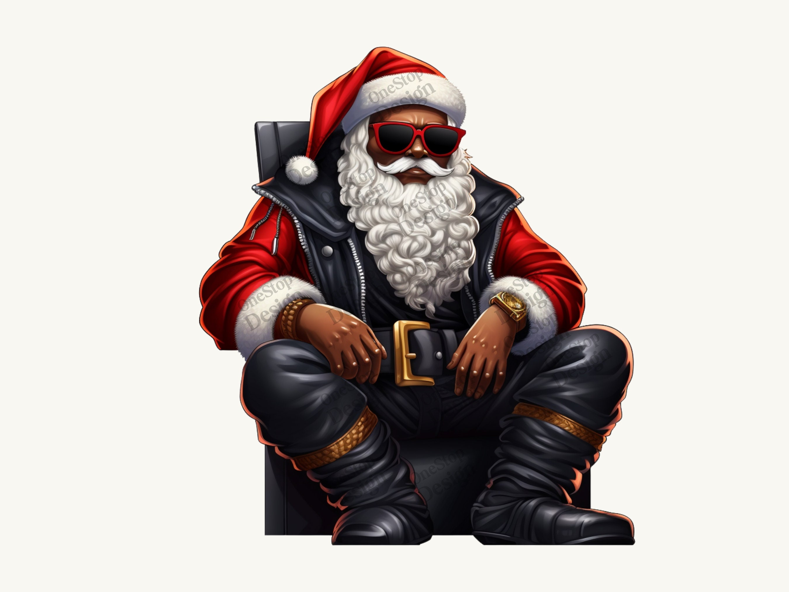 Black Santa Png Christmas Sublimation Black Mr Claus Black - Etsy Australia