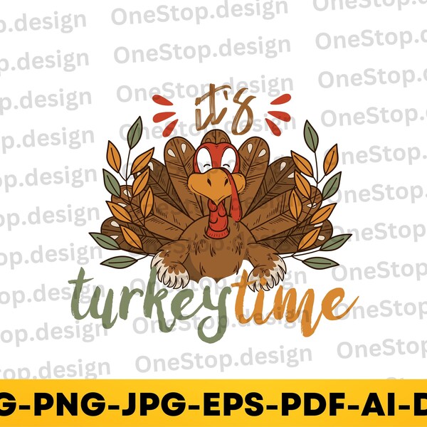 Its Turkey Time Png - Etsy