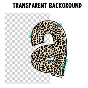 Leopard Print Doodle Font Clipart, Animal Print Font, Cheetah Font Png ...