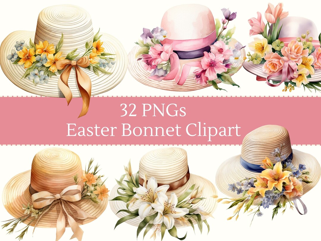 Watercolor Easter Hat Clipart, Easter Sublimation, Western Hat Png ...