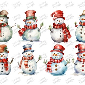 Watercolor Snowman Png, Winter Clipart, Cute Snowman Png, Holiday ...