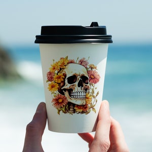 Watercolor Fall Skull Clipart, Trendy Fall Png, Fall Sublimation ...