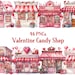 Watercolor Valentine Candy Shop Clipart, Valentines Day Png, Romantic ...