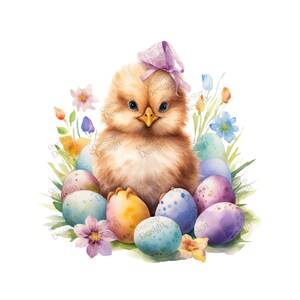 Watercolor Easter Chick Clipart, Baby Chick Png, Spring Clipart, Easter ...
